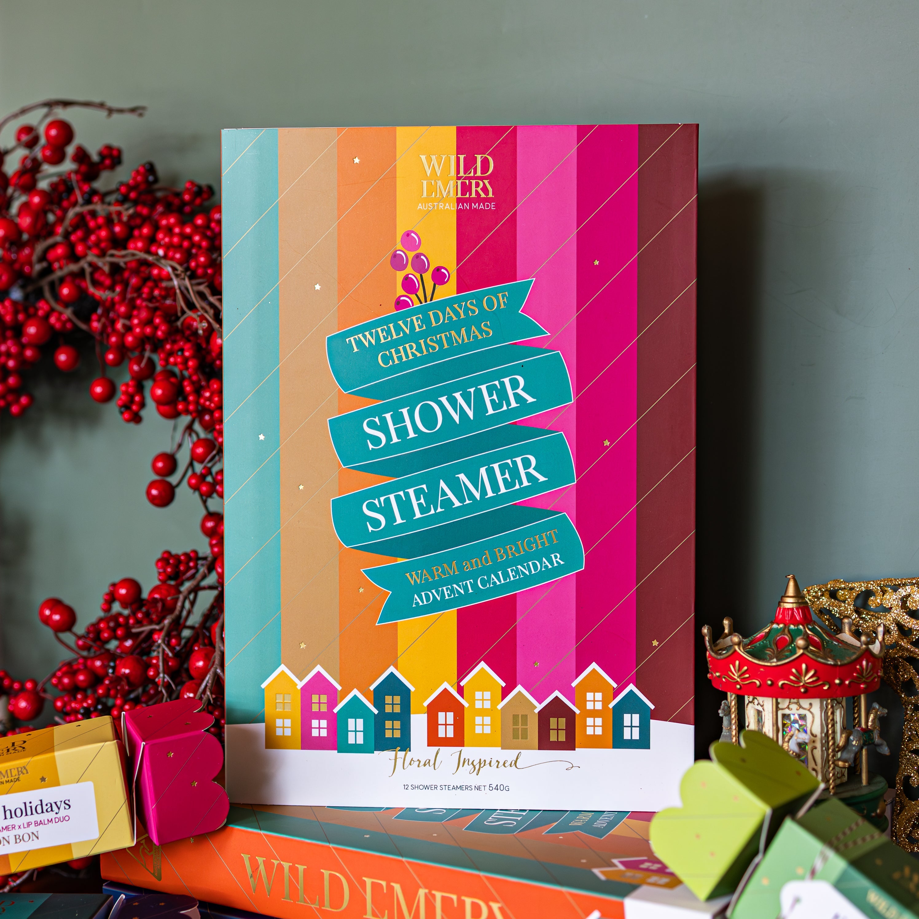 Warm And Bright 12 Days of Christmas Shower Steamer Advent Calendar ...